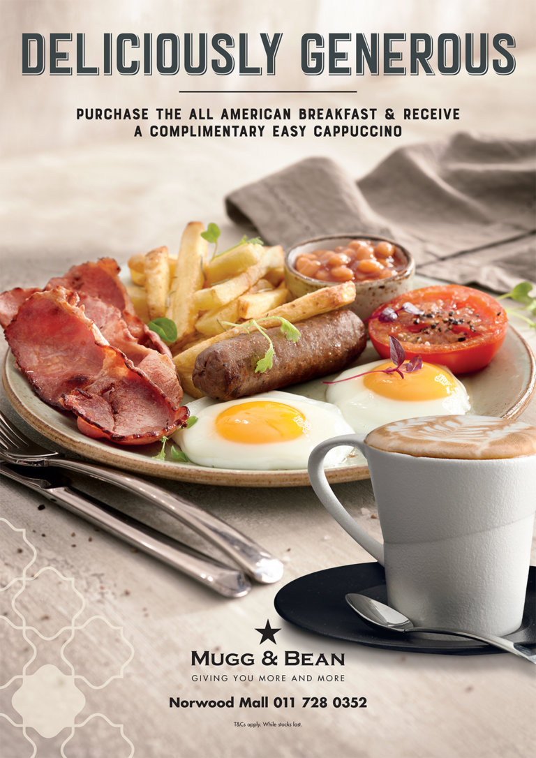 Mugg & Bean Breakfast & Cappuccino – Norwood Mall